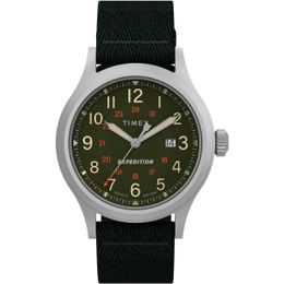 Quarzuhr Timex "SIERRA", schwarz, Armbanduhren, Herren, Armbanduhr, Herrenuhr, Datum, Leuchtzeiger, Mineralglas, analog