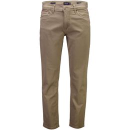 5-Pocket-Hose Bison "Bison 5-Pocket Hosen", Herren, Gr. 32, Länge 34, beige (dk sand), Obermaterial: 98% Baumwolle, 2% Elasthan, regular fit, Hosen