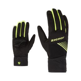 Fahrradhandschuhe Ziener "DIRICH-Z TOUCH bike glove", Damen, Gr. 11, schwarz.poison gelb, Materialmix, Handschuhe