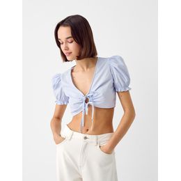 Bershka Bluse Damen Größe L pastellblau