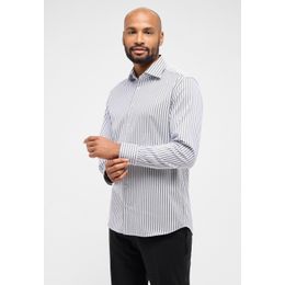 Langarmhemd Eterna "MODERN FIT", Herren, Gr. 46, Normalgr&ouml;&szlig;en, anthrazit, Twill, 100% Baumwolle, tailliert, Manschette, Hemden
