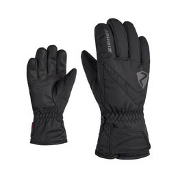 Skihandschuhe Ziener "LORIKO-Z AS glove junior", M&auml;dchen, Gr. 4,5, schwarz, Obermaterial: 100% Polyester; Innenseite: 100% Polyester; Futter: 100% Polyester; Wattierung: 100% Polyester, Handschuhe