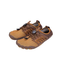 Freiluftkind Sportlicher Schnürschuh 'Freiluftkind Tokai rutschfeste universal Barfußschuhe' Herren Größe 35 bronze