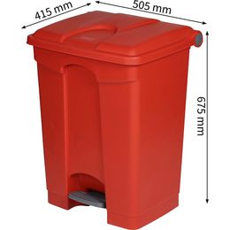 Probbax Treteimer, Volumen 70 l, BxHxT 505 x 675 x 415 mm, rot