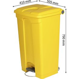 Probbax Treteimer, Volumen 90 l, BxHxT 505 x 790 x 410 mm, gelb