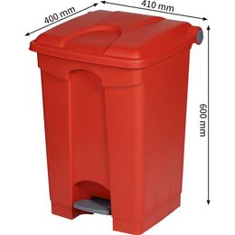 Probbax Treteimer, Volumen 45 l, BxHxT 410 x 600 x 400 mm, rot