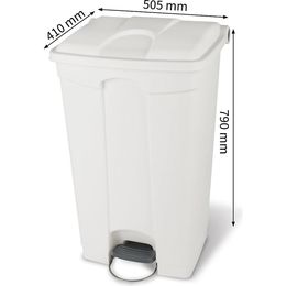 Probbax Treteimer, Volumen 90 l, BxHxT 505 x 790 x 410 mm, wei&szlig;