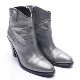 SAINT LAURENT Stiefeletten Damen Größe 38.5 Second Hand grau