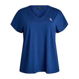Active by Zizzi T-Shirt 'Abasic' Damen Größe 11XL/12XL blau