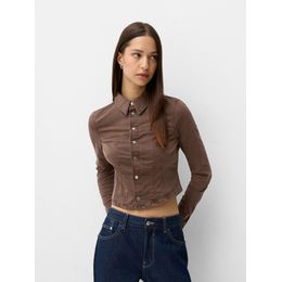 Bershka Bluse Damen Gr&ouml;&szlig;e L braun