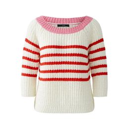 Oui Pullover Damen Größe L rot / weiß