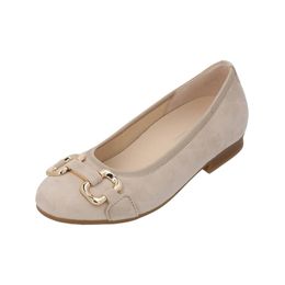 Gabor Ballerina 'Comfort 42.462' Damen Gr&ouml;&szlig;e 40 creme / gold