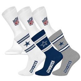 NFL Socken Herren Gr&ouml;&szlig;e 43/46 blau / grau / rot / wei&szlig;