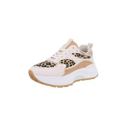 Ital-Design Sneaker Damen Größe 41 beige / braun / schwarz