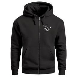 Neverless Sweatjacke 'Polygon T-Rex' Herren Gr&ouml;&szlig;e XL schwarz