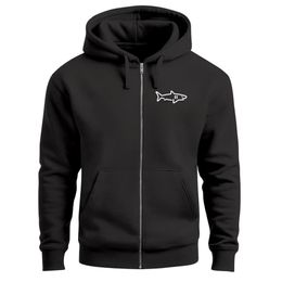 Neverless Zip-Up Hoodie 'Shark' male Black size M