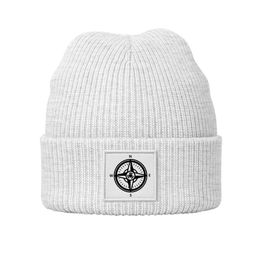 Neverless Beanie 'Kompass' male Grey size Onesize