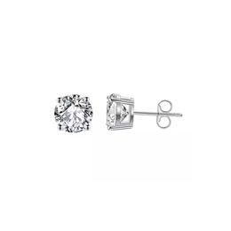 Rougemont Jewellery Earrings 'Funkelnde Zirkonia Ohrstecker 7mm' female Silver size One Size