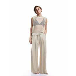 KOTON Pleat-Front Pants female Beige size 42