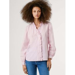 Pepe Jeans Bluse 'PEARLCY' Damen Größe M rosa / weiß