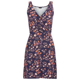 Laura Scott Sommerkleid Damen Größe 48 dunkelblau / orange / rosa / weiß