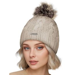 Neverless Beanie 'Katy' female Beige size Onesize