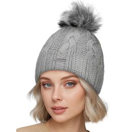 Neverless Beanie 'Katy' female Grey size Onesize