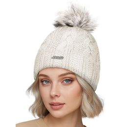 Neverless Beanie 'Katy' female Beige size Onesize