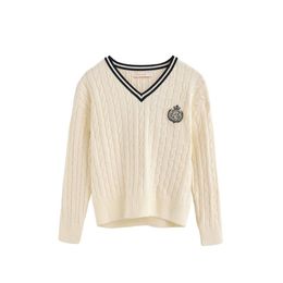 Polo Club Pullover Damen Gr&ouml;&szlig;e XXL hellbeige / schwarz