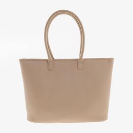 Taupefarbene Tote Bag aus Kunstleder