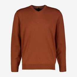 Casamoda Brauner Pullover mit gesticktem Logo
