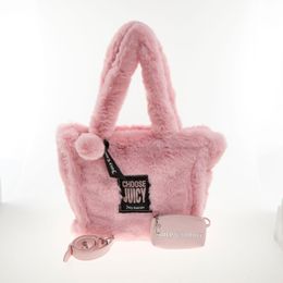Juicy Couture Rosafarbene Iris Tote Bag aus Kunstfell