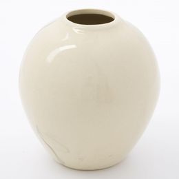 Broste Copenhagen Beigefarbene Vase aus Keramik 14x14,5cm