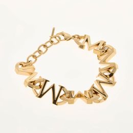 Guess By Marciano Vergoldetes Armband mit M-Gliederkette