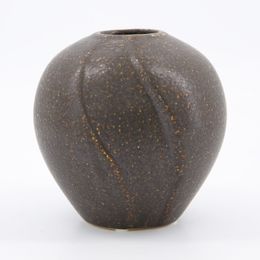 Broste Copenhagen Braune Leda Vase aus Keramik 15x15cm