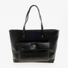 Schwarze Artisan Tote Bag mit Logo