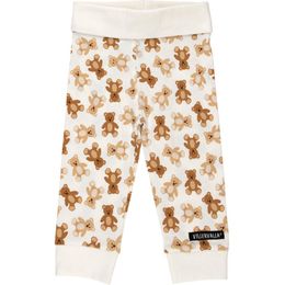 Villervalla Leggings 'Teddy' Gr&ouml;&szlig;e 74 braun / wei&szlig;