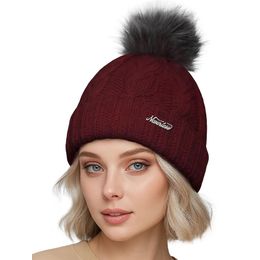 Neverless Beanie 'Caren' female Red size Onesize