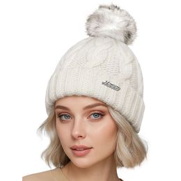 Neverless Beanie 'Caren' female Beige size Onesize
