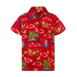 King Kameha Button Up Shirt 'Christmas Island' male Red size M