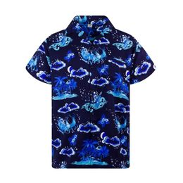 King Kameha Button Up Shirt 'Christmas Island' male Blue size XS