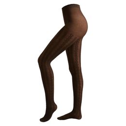 CALZEDONIA Tights female Brown size M/L