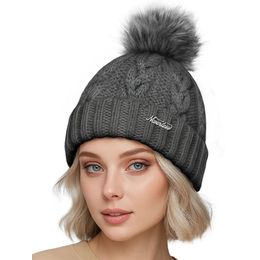 Neverless Beanie 'Jule' female Grey size Onesize