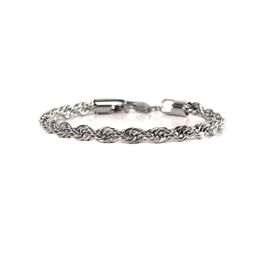 Eternal Armband 'Gedrehtes Seil' Herren Größe 17 / 20 cm silber