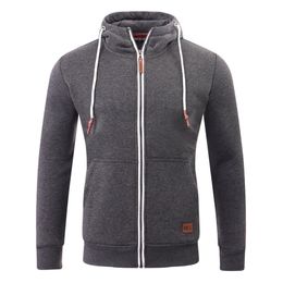 Reslad Zip-Up Hoodie 'RS1006' male Grey size 3XL