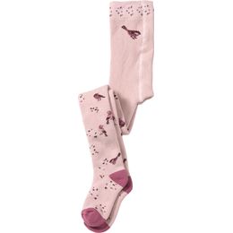 Thermostrumpfhose mit Vogel-Muster, rosa, Gr. 110/116 ALANA