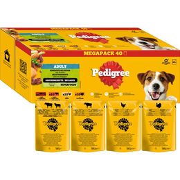 Pedigree Nassfutter Hund gemischte Selektion in Sauce, Megapack (40x100 g)