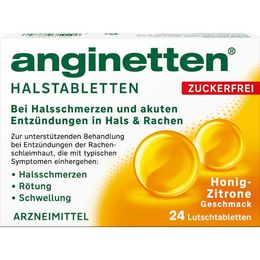 anginetten Halstabletten zuckerfrei Honig-Zitrone