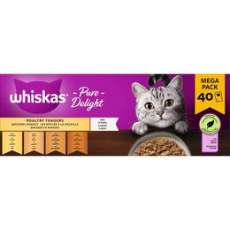 whiskas Nassfutter Katze Gefl&uuml;gel Ragout in Gelee, Pure Delight, Megapack (40x85 g)