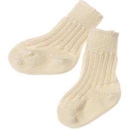 Socken aus Bio-Schurwolle, wei&szlig;, Gr. 18/19 ALANA